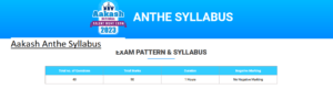 Aakash Anthe Syllabus 2024 Exam Pattern Download @anthe.aakash.ac.in