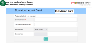 CUC Admit Card 2024 Download UG/PG 1st 3rd & 5th Semester Hall Ticket ...