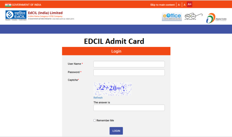 EDCIL Admit Card 2024 Download Exam Date & Hall Ticket @www.edcilindia ...