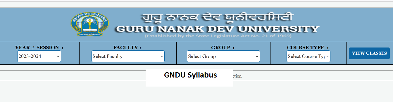 GNDU Syllabus 2023 Download Exam Pattern PDF Format {Link Out}