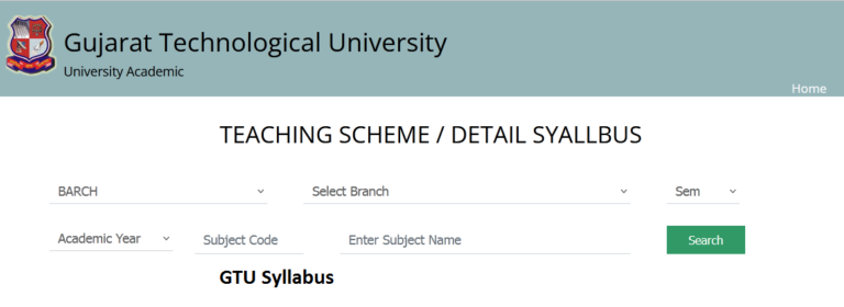 GTU Syllabus 2024 Download UG & PG Exam Pattern @www.gtu.ac.in