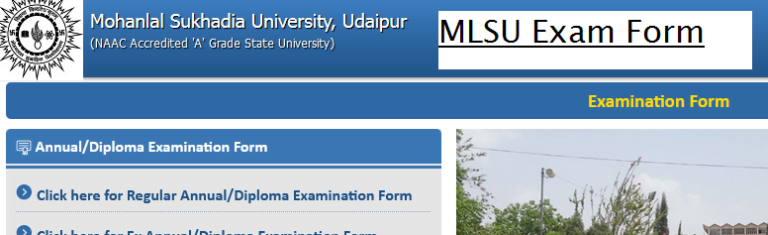 MLSU Exam Form 2023 UG & PG Odd Even Semester Online Fill Up Last Date ...