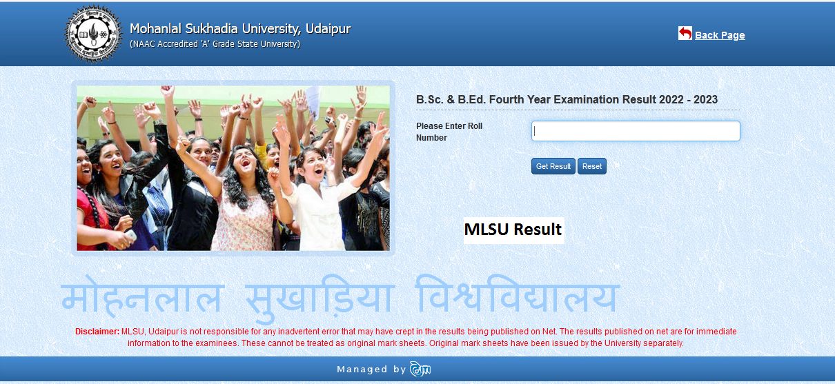 MLSU Result 2023 {Out} BA BSc BCom 1st 2nd 3rd Year mlsu.ac.in