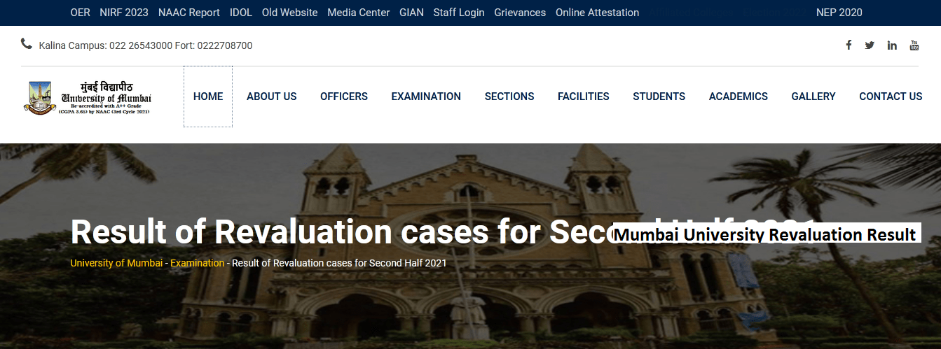 Mumbai University Revaluation Result 2024 BA BSc BCOM 1st /2nd Half ...