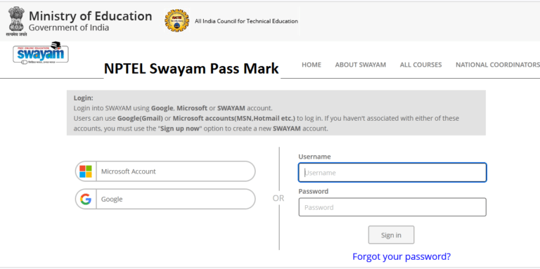 NPTEL Swayam Pass Mark 2024 {Published} Average Score (out of 100) >= 40