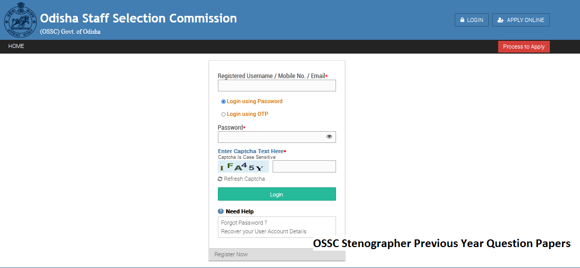 OSSC Stenographer Previous Year Question Papers Download PDF