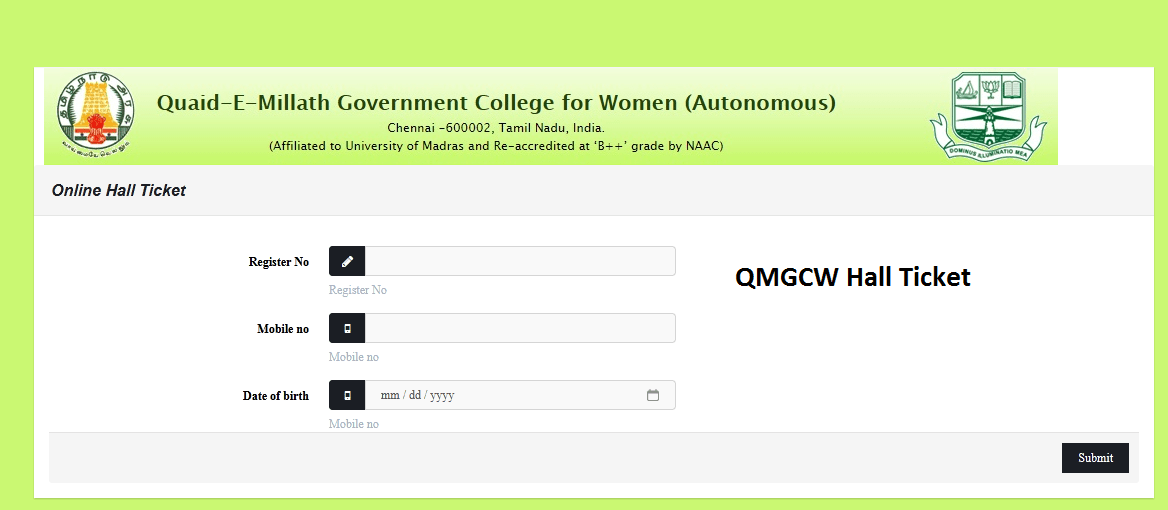 QMGCW Hall Ticket 2024 Download Exam Date & Admit Card {Out}