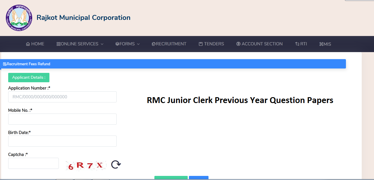 RMC Junior Clerk Previous Year Question Papers Download PDF