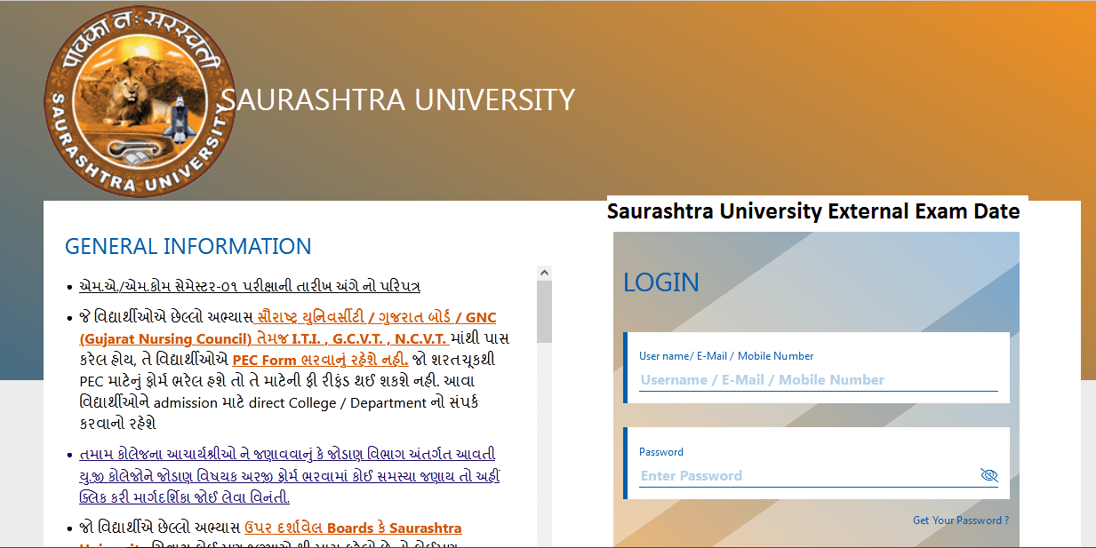 Saurashtra University External Exam Date 2024 Download Link {Out} @www ...