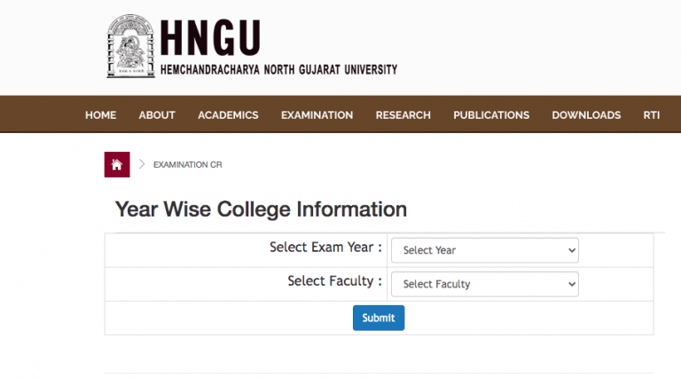 HNGU Hall Ticket 2023 ; BA BSc BCom Sem 1 2 3 4 5 6 {Published}