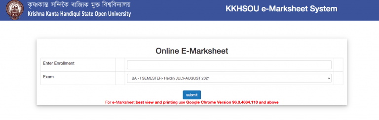 KKHSOU Result 2023 - Download 1st 2nd 3rd 4th 5th 6th Sem Marksheet ...