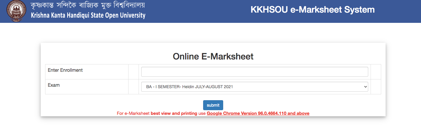 KKHSOU Result 2023 - Download 1st 2nd 3rd 4th 5th 6th Sem Marksheet ...
