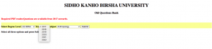 SKBU Question Paper 2023; Download PDF UG PG Semester Online Exam ...