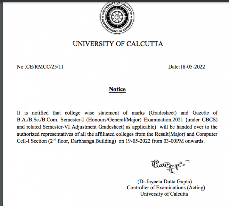 Calcutta University Exam Routine 2022 | [Out] CU 2nd 4th 6th Semester Date
