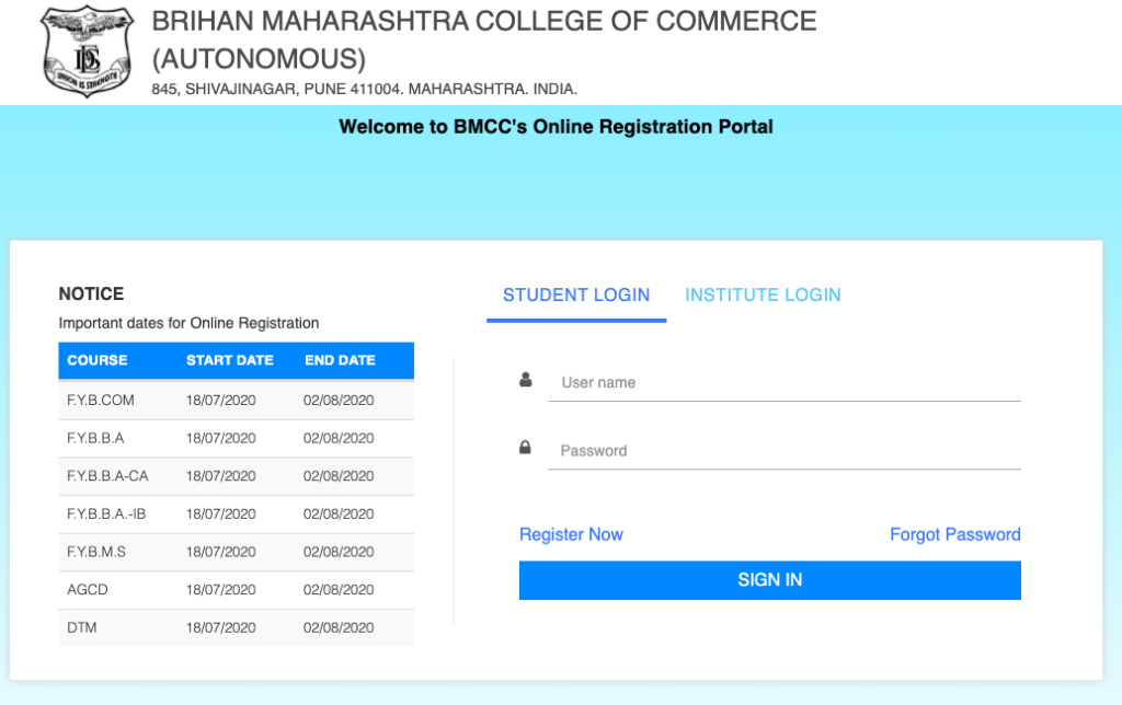 BMCC Merit List 2023 FyBCom FyBBA Cut Off Consolidated List