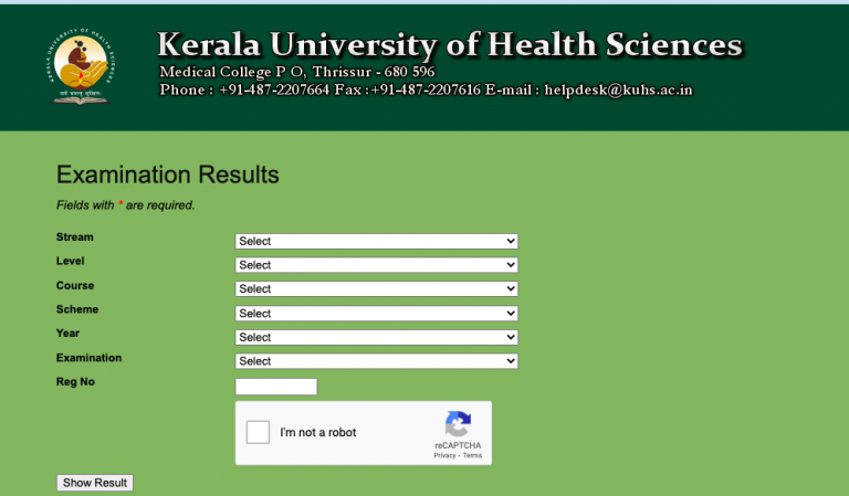 KUHS Results 2025 Download BSc Nursing, Dental, MBBS, Pharma Mark Sheet @www.kuhs.ac.in