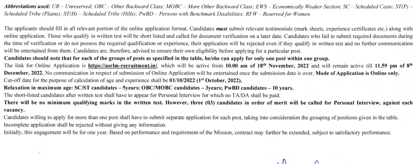 ASRLM Syllabus 2023 Download PDF - Block Co-ordinator