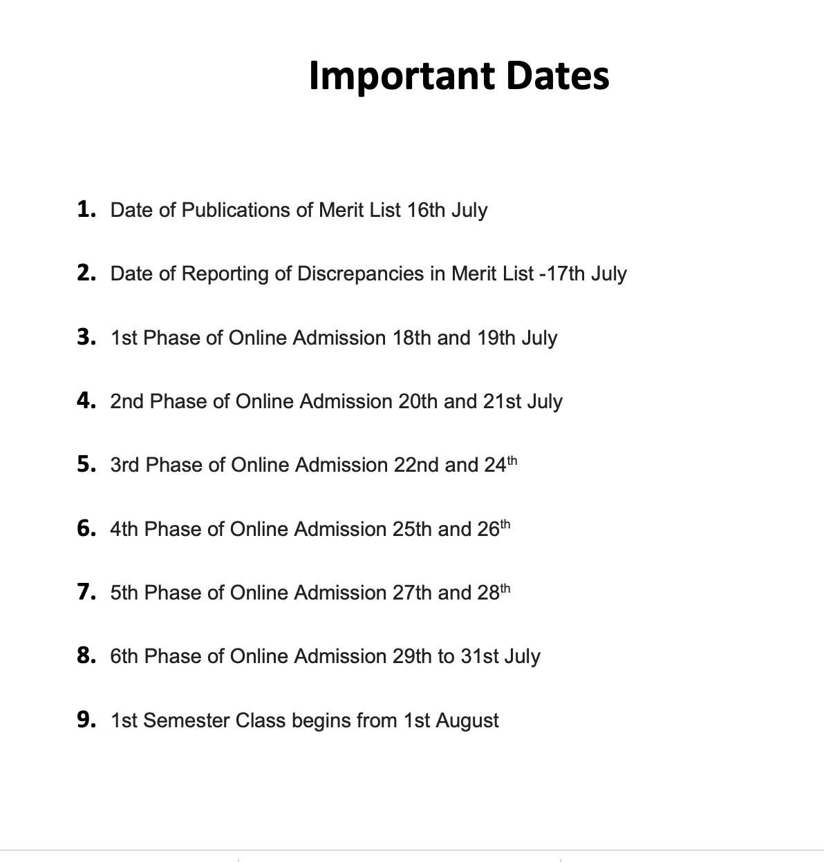 Bijoy Krishna Girls' College Merit List 2024; BKGC Provisional List BA ...