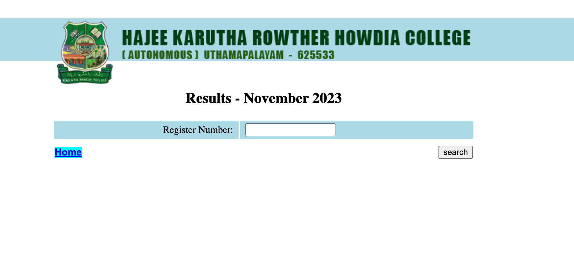 HKRH Result 2024 Check Hajee Karutha Rowther Howdia College Nov Results ...