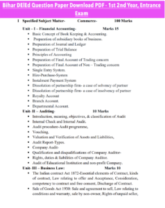 Bihar DElEd Question Paper Download PDF - 1st 2nd Year, Entrance Exam