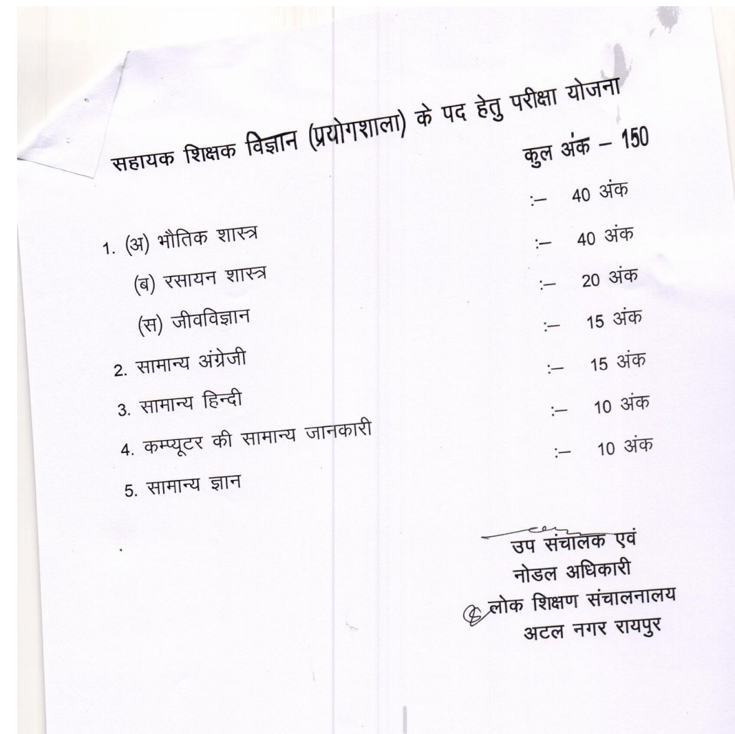 CG Prayogshala Paricharak Syllabus 2024 Download Exam Pattern {Link Out}