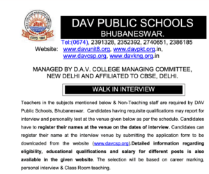 DAV Staff Recruitment Syllabus 2025 {New Version} Download Exam Pattern PDF