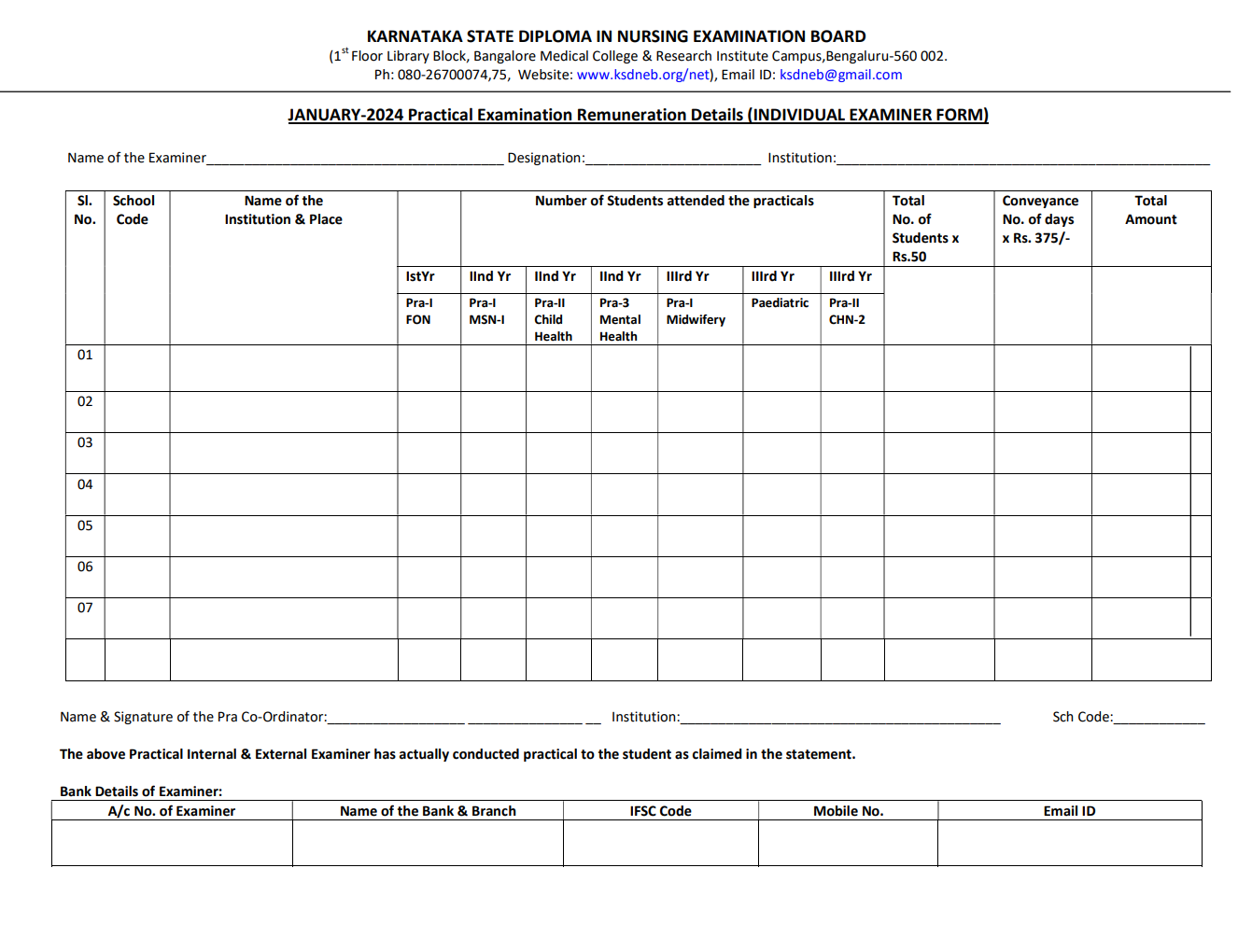 KSDNEB KNC GNM Revaluation Form 2025 Download @ksdneb.org