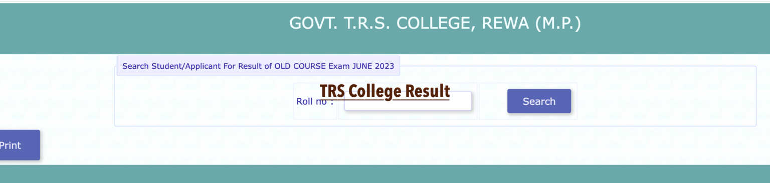 TRS College Result 2025 Check Online @www.rscollegerewa.org {Link Out}