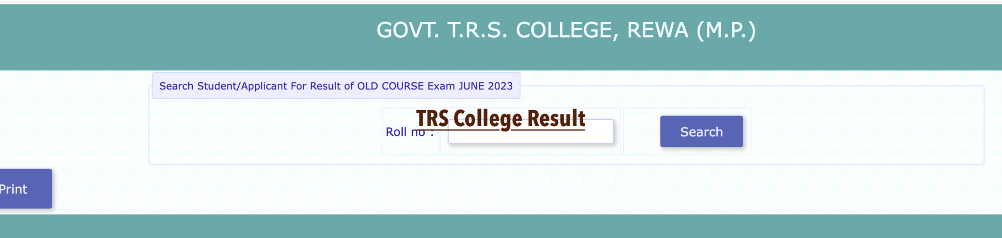 TRS College Result 2025 Check Online @www.rscollegerewa.org {Link Out}