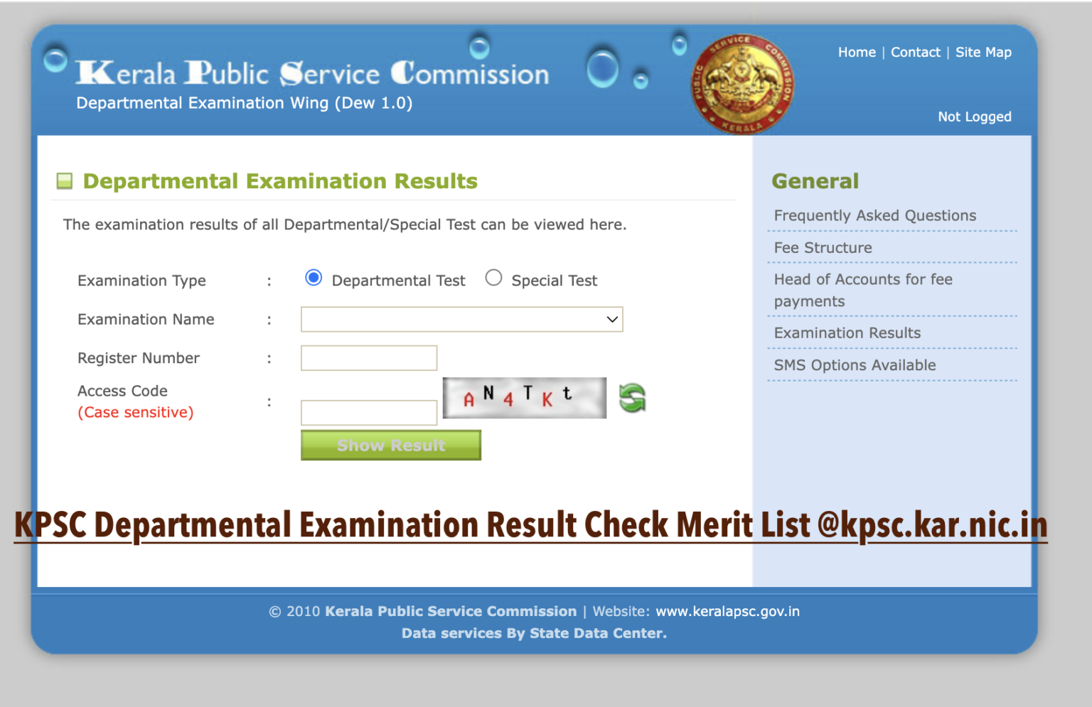 KPSC Departmental Examination Result 2025 Check Merit List @kpsc.kar.nic.in