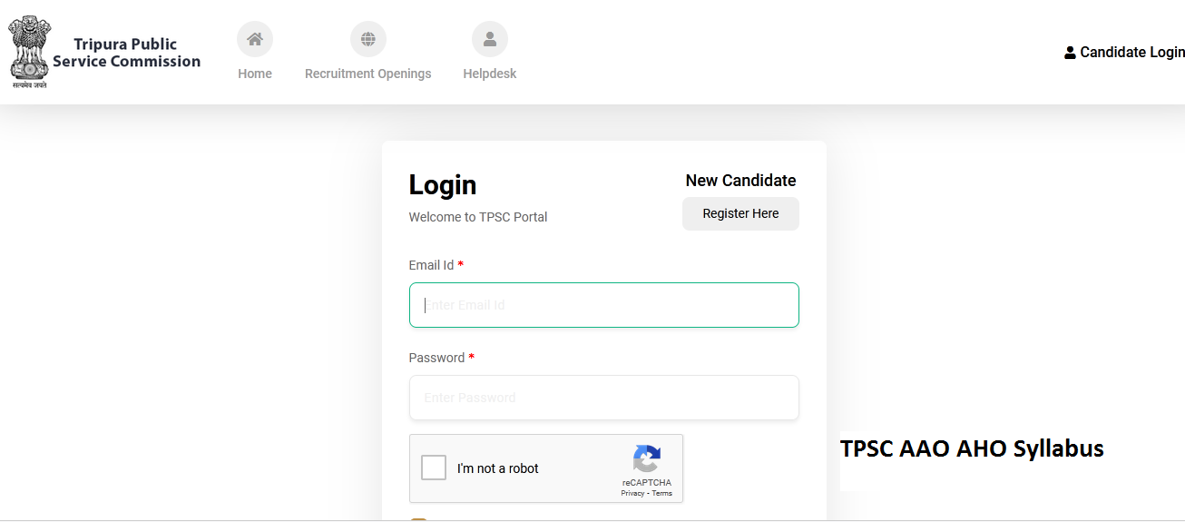 TPSC AAO AHO Syllabus 2024 Exam Pattern Download Online @tpsc.tripura ...