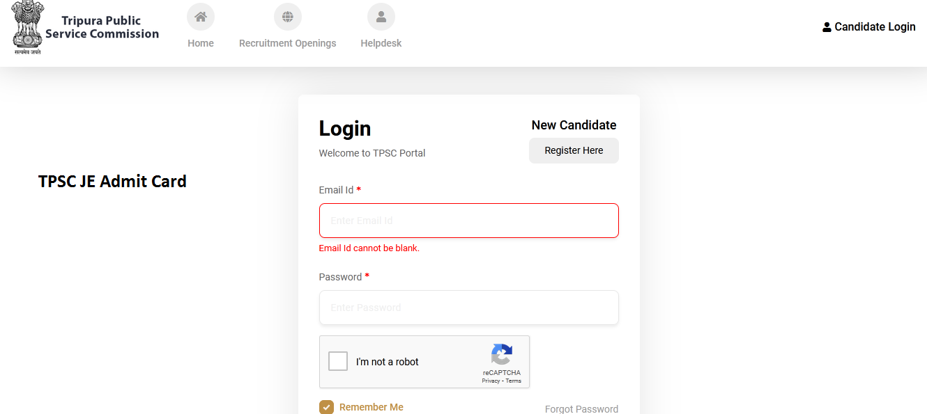 TPSC JE Admit Card 2023 Exam Date Download Hall Ticket & Call Letter ...