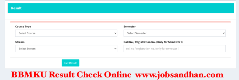 BBMKU Result 2023 ; Semester Exam UG, PG BA BSc BCom {out}
