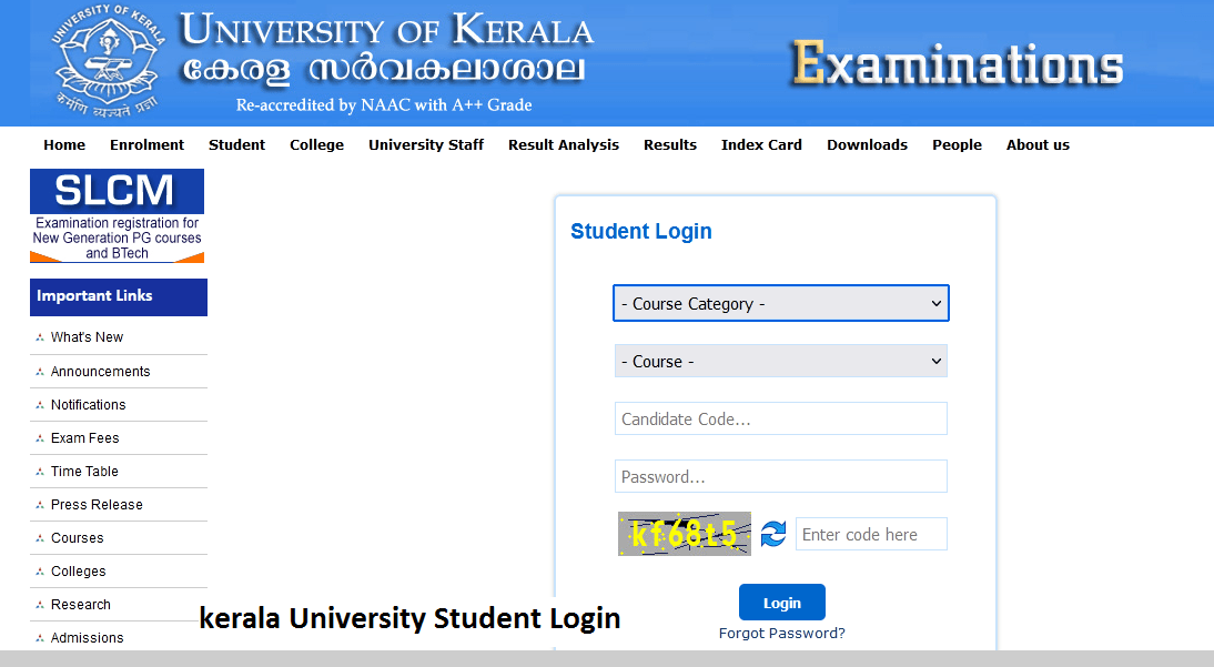Kerala University Student Login 2024 Online {Direct Link Out} @www ...