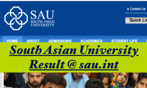 SAU Result 2024 : sau.int South Asian University BA BSc BCom Results {out}