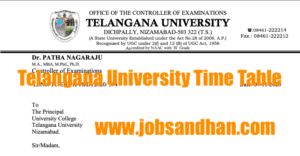 Telangana University Time Table 2025 Published !! Degree Semester, PG Exam Date