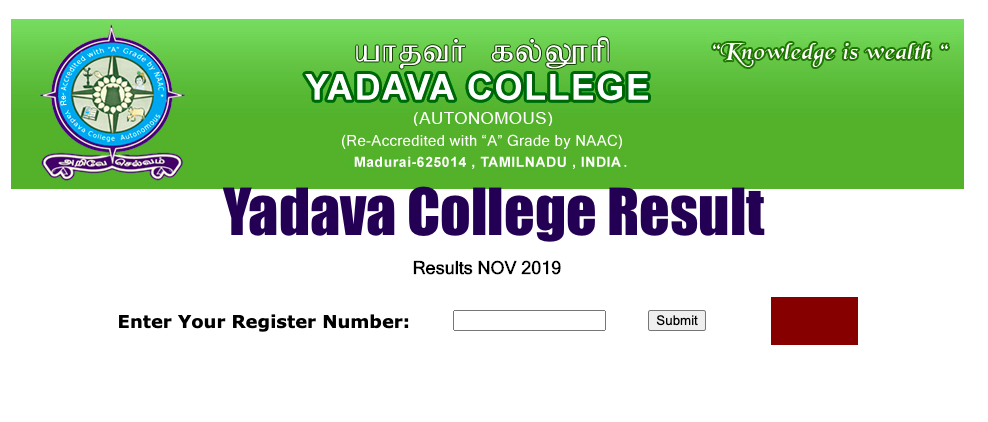 Yadava College Results 2020 check online yadavacollege.org